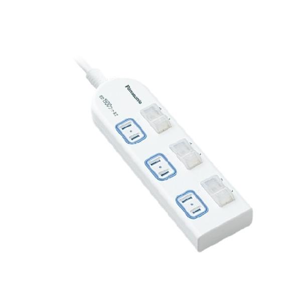 【発売日：2008年05月01日】Panasonic（パナソニック） ザ・タップＸ個別防水スイッチ付 WHA25334WP ホワイト・こまめな「入」「切」でかしこく省エネ・個別防水スイッチ付・水しぶき・ホコリの侵入をガード