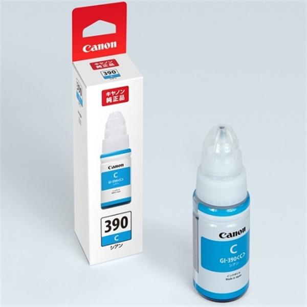 Canon（キヤノン） 純正インクカートリッジ GI-390 C シアンお取寄せの場合の納期目安：3月下旬以降（2/27現在）・[純正]特大容量インクボトル