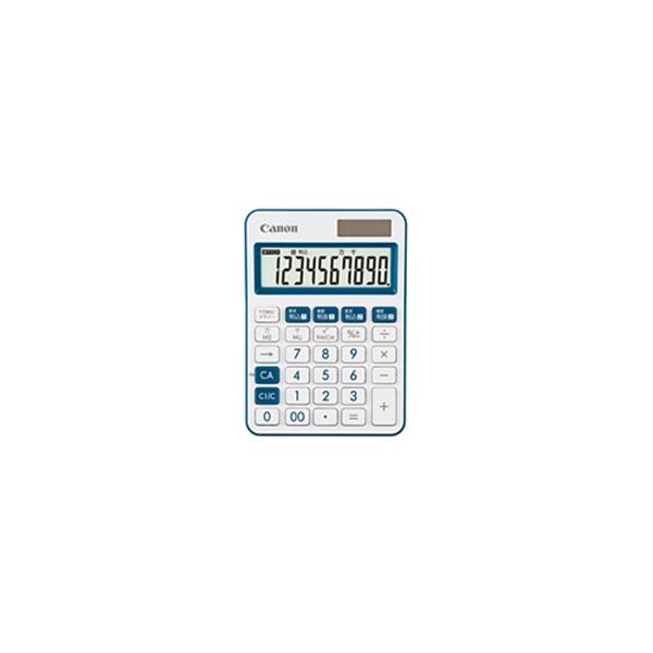 Canon（キヤノン） 電卓 LS-105WUC-NV SOB ネイビー・カラフル電卓　税率設定キーを2つ備えたミニ卓上電卓・充実の6色カラーバリエーション・10桁