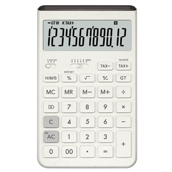 【発売日：2025年01月30日】カシオ計算機 デザイン電卓　Comfy（コンフィ） JT-200T-WE-N オフホワイト・ソーラーパネルの配置を工夫したミニマルデザイン・優れた操作性と傷が目立ちにくいエコなボディ・裏面に開閉式スタンドを設置