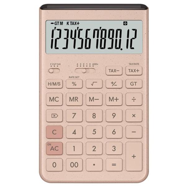 【発売日：2025年01月30日】カシオ計算機 デザイン電卓　Comfy（コンフィ） JT-200T-PK-N グレイッシュピンク【数量限定・未開封店頭在庫】・ソーラーパネルの配置を工夫したミニマルデザイン・優れた操作性と傷が目立ちにくいエ...