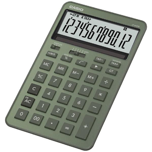 【発売日：2025年12月11日】カシオ計算機 スタイリッシュ電卓　ジャストタイプ JF-M200-GN-N ミスティグリーン・優れた操作性と視認性のジャストタイプ・直線的なフォルムのスリムなボディで洗練されたスマートさを演出・背面はレイヤ...