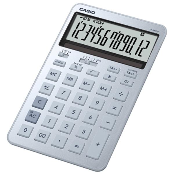 【発売日：2025年12月11日】カシオ計算機 スタイリッシュ電卓　ジャストタイプ JF-M200-BU-N アイスブルー・優れた操作性と視認性のジャストタイプ・直線的なフォルムのスリムなボディで洗練されたスマートさを演出・背面はレイヤー形...