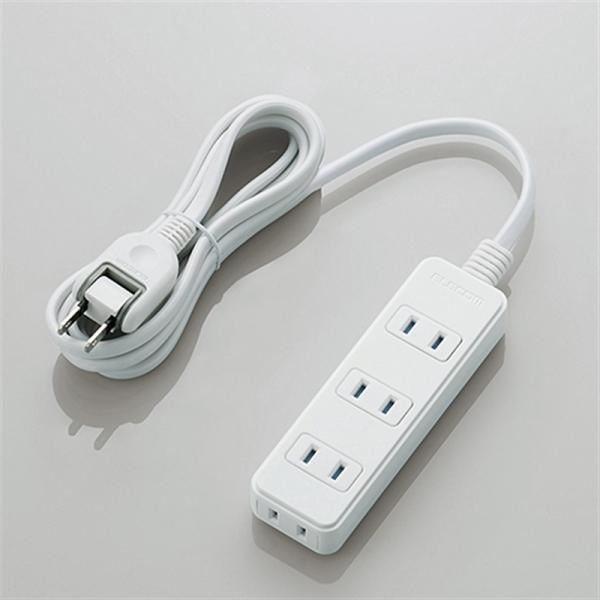 【発売日：2018年10月20日】エレコム シャッタータップ／４個口／２ｍ T-ST02N-2420WH ホワイト・未使用時にほこりの侵入を防止する「ほこり防止シャッター」付き・オフィスやご家庭など、さまざまなシーンで使いやすい・プラグ仕様...