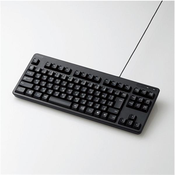 エレコム 有線キーボード TK-FCM103BK ブラック・PCに挿すだけのカンタン接続で、すぐに使用することができる有線コンパクトキーボード・タイピングしやすい、JIS規格準拠の標準日本語配列を採用・キートップをラバードームで支えるメンブ...