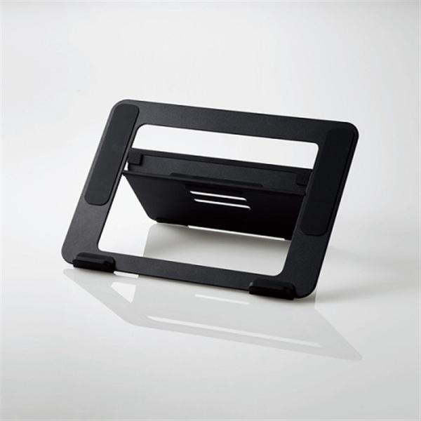 エレコム タブレット用スタンド TB-DSDRAWBK ブラック・4段階で角度調整が可能・タブレットをしっかりと支えて、絵を描画するのに最適・タブレット用アルミスタンド