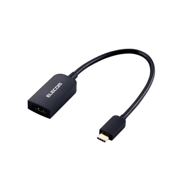 エレコム 映像変換アダプタ／ＴｙｐｅＣ−ＨＤＭＩ／３０Ｈｚ AD-CHDMIBK2 ブラック・USB Type-C用HDMI映像変換アダプタ・パソコンの映像をディスプレイに出力するための変換アダプタ・著作権保護技術のHDCP1.4に対応　機...