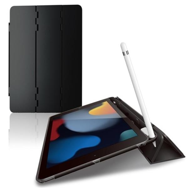 【発売日：2019年12月22日】エレコム iPad ハードフラップケース TB-A19RPVFBK ブラック・Apple Pencilを付属品(Lightningアダプタ、予備の先端)を含めて収納し、高い耐衝撃性能をもつ強靭なポリカーボネ...