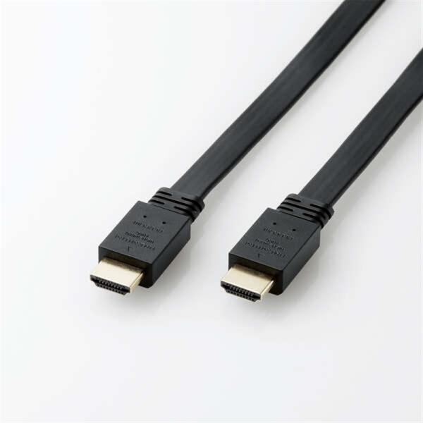 エレコム PremiumHDMIケーブル(フラット） CAC-HDPF20BK ブラック【数量限定・未開封店頭在庫】・フラットタイプ・イーサネット対応・18Gbps高速伝送対応
