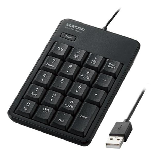 【発売日：2022年01月20日】エレコム テンキー 有線 USB接続 抗菌 静音 メンブレン TK-TCM021SKBK ブラック・本格静音設計で音が気になる場所や時間帯での使用に最適!さらに、日々のパソコン操作に安心をプラスする抗菌仕様...