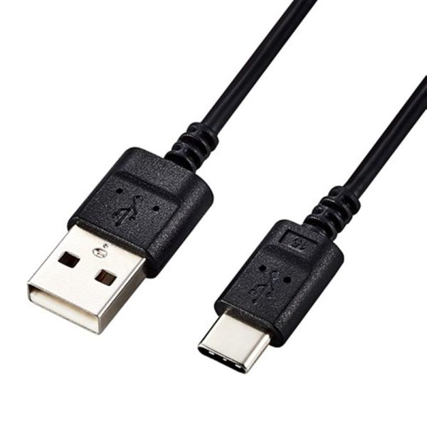 エレコム 極細USB Type-Cケーブル MPA-ACX20BK2 2.0m　ブラック【数量限定・未開封店頭在庫】・細くてとりまわしの良い極細ケーブルタイプ。 ・USB-A端子を搭載したパソコン・充電器と、USB Type-C(TM)端子...