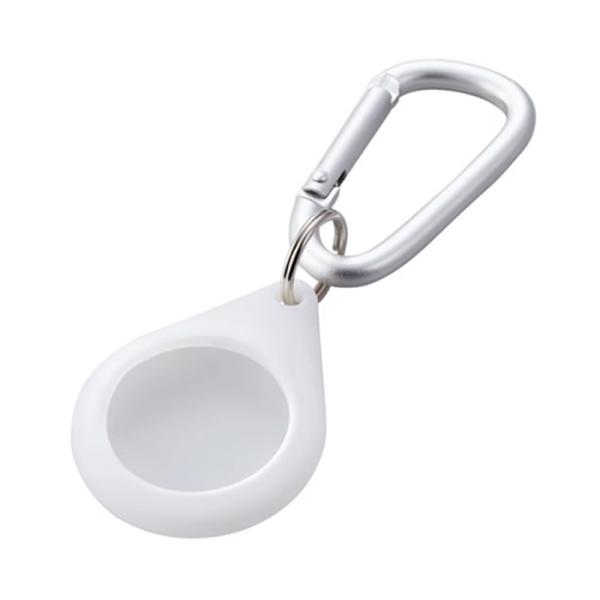 エレコム AirTag対応カラビナ付シリコンケース AT-SCKCR クリアお取寄せの場合の納期目安：5月上旬以降（4/9現在）・やわらかいシリコン素材・カラビナ付き・アンチダストコート仕様