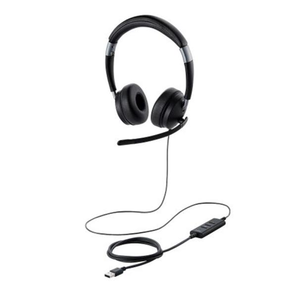 【発売日：2021年12月22日】エレコム デュアルマイクノイズリダクション有線ヘッドセット　USB　両耳 HS-HP101UNCBK ブラック【数量限定・未開封店頭在庫】・デュアルマイクノイズリダクションシステムを搭載し、周囲の雑音を抑制...