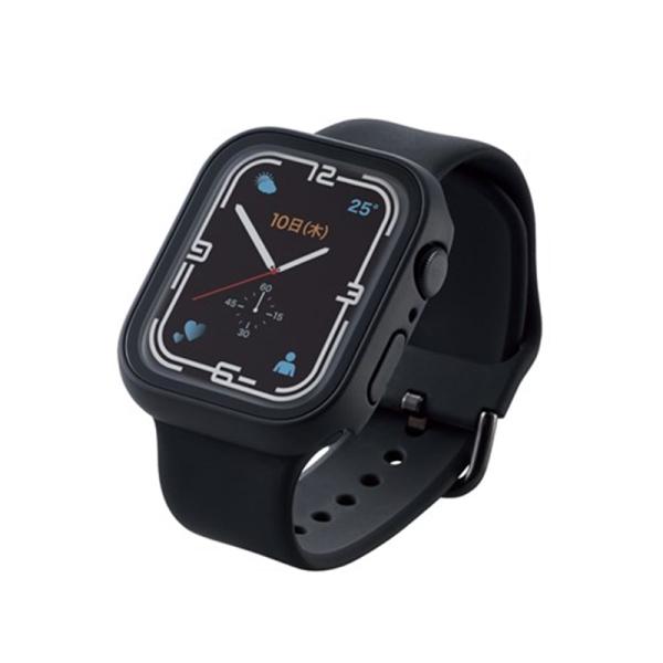 【発売日：2022年01月09日】エレコム Apple Watch Series　7 [ 45mm ] 保護ケース AW-21AFCGBK ブラック・艶やかで透明度が高く傷に強い強化ガラスとポリカーボネート素材の2重構造で、Apple Wa...