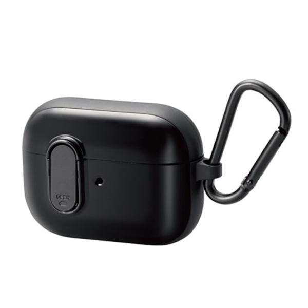 【発売日：2022年05月20日】エレコム AirPods Pro用TOUGH SLIM Lockケース AVA-AP2TSLBK ブラック【数量限定・未開封店頭在庫】・落下時に本体の飛び出しを防ぐロック機能が付いた、強じんな耐久性としなや...