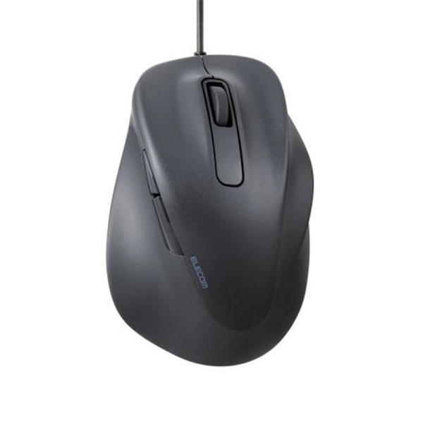 【発売日：2023年07月20日】エレコム 有線 マウス 静音 5ボタン  Lサイズ EX-G M-XGL30UBSKBK ブラック・整形外科医との共同開発により自然な手の形のまま使える、握らないマウス“EX-G”シリーズ。手首と指を動かす...