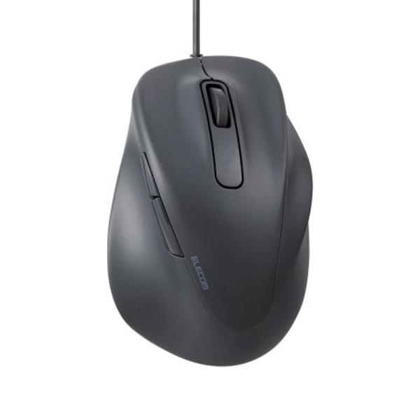 【発売日：2023年06月18日】エレコム 有線 マウス 静音 5ボタン 右手専用 Mサイズ EX-G M-XGM30UBSKBK ブラック・整形外科医との共同開発により自然な手の形のまま使える、握らないマウス“EX-G”シリーズ。手首と指...