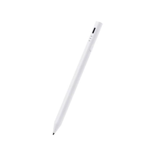 【発売日：2022年09月28日】エレコム 充電式ハイブリッドタッチペン P-TPACSTHY01XWH ホワイト・スイッチを長押しするだけで、iPadモードと汎用モードに切り替えられる、充電可能なアクティブタッチペンです。・ペン先が約1....