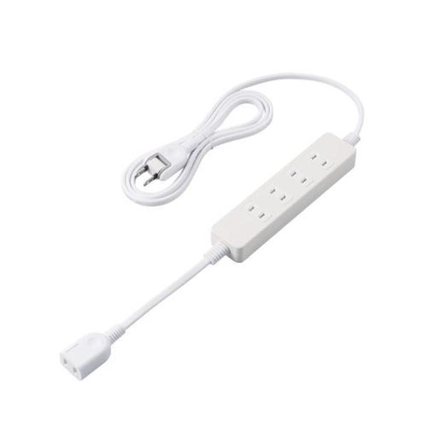 【発売日：2023年01月18日】エレコム 電源タップ 延長コード コンセント 1.5m T-ADR5-2515WH ホワイト【数量限定・未開封店頭在庫】・本体部に4個口、独立部に1個口の2ピン式差込口を搭載したタップです。大きなACアダプ...