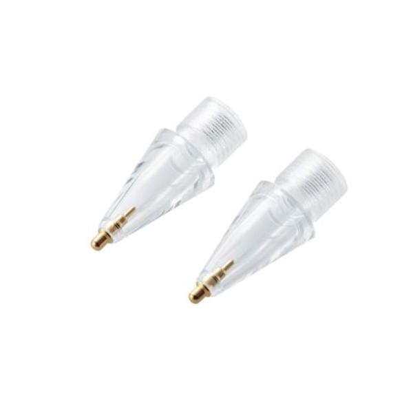 【発売日：2022年11月24日】エレコム Apple Pencil 交換ペン先/2個入り P-TIPAP04CR ・接地点が見やすいクリアタイプで、摩耗しにくい金属製の交換用ペン先です。ペン先が細く、透明度が高い樹脂を使用しているので、接...