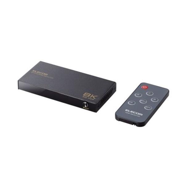 【発売日：2023年03月04日】エレコム HDMI切替器（3ポート） DH-SW8KP31BK ブラック・8K60Hzや4K120Hz、HDCP2.3に対応したHDMI2.1ポート不足を解消できるHDMI切替器。手動切替・自動切替の設定変...