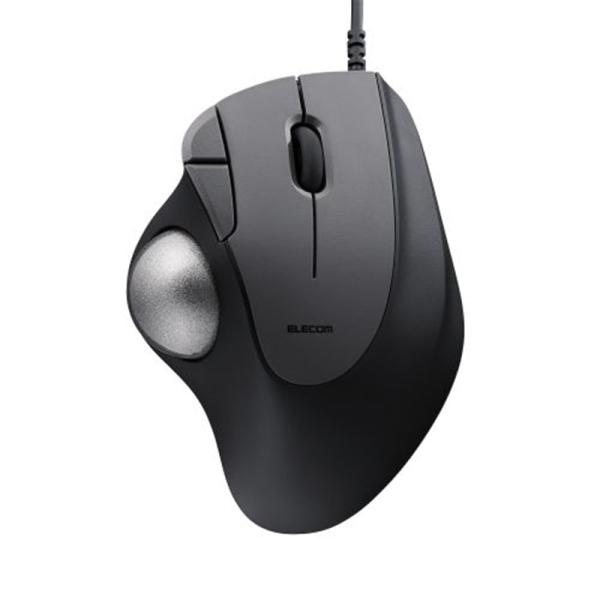 エレコム 有線トラックボール M-IT11URBK ブラックお取寄せの場合の納期目安：5月上旬以降（4/3現在）・楽な姿勢で操作できるエルゴノミクスデザインと、広範囲かつ繊細に動かせる36mm大型ボールを採用した親指操作タイプのトラックボー...