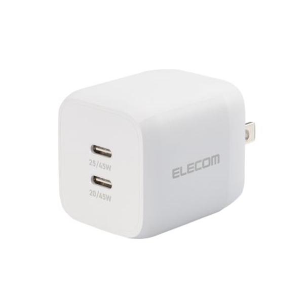 【発売日：2023年06月14日】エレコム USB Type-C 充電器 PD PPS対応 合計出力 45W Type C ×2 MPA-ACCP4245WH ホワイト【数量限定・未開封店頭在庫】・USB Type-C(TM)(USB-C(...
