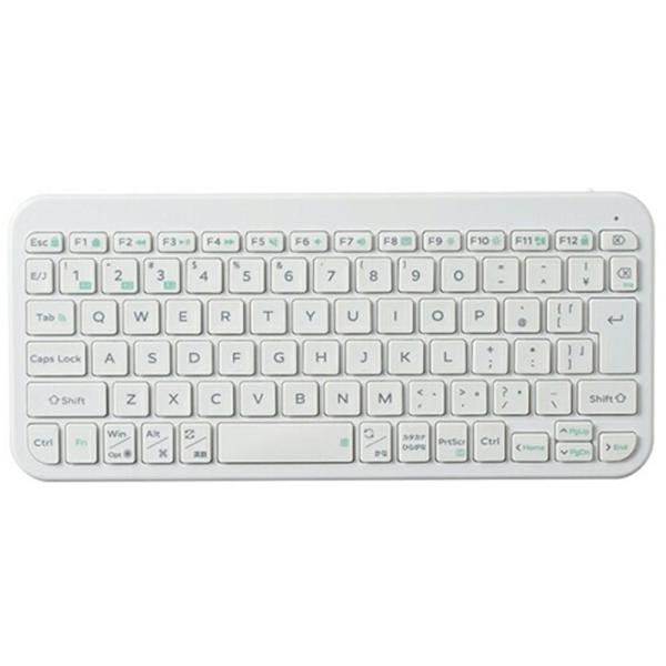エレコム Bluetooth薄型ミニキーボード  Slint(スリント) TK-TM10BPWH ホワイト・軽量薄型設計・19mmのキーピッチで快適な文字入力を実現・薄さを保ちながら打ちやすさにこだわったキートップ形状