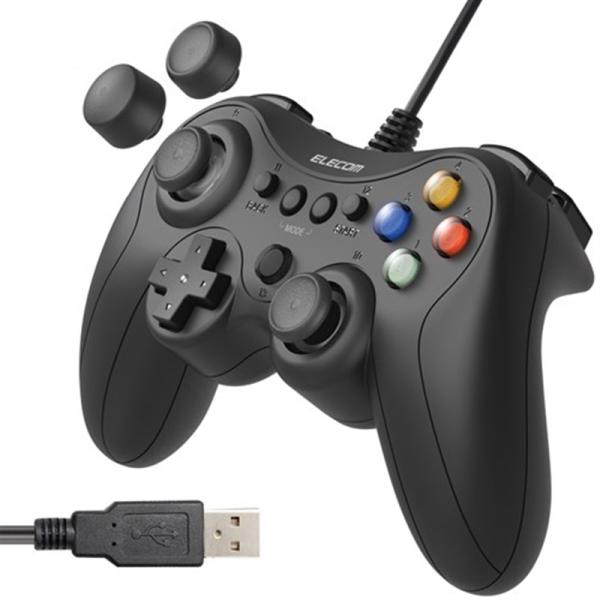 【発売日：2023年10月18日】エレコム ゲームパッド PC コントローラー 有線 USB接続 Xinput Xbox系ボタン配置 JC-GP30XBK ブラック【数量限定・未開封店頭在庫】・射撃に適したメカニカルトリガーボタンと交換でき...
