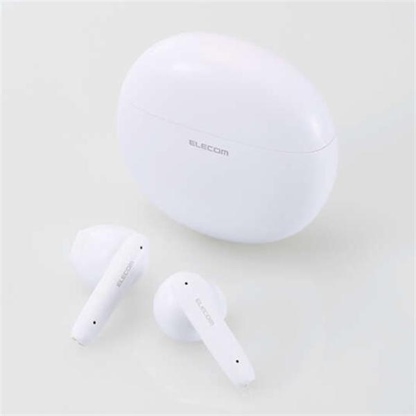 エレコム 完全ワイヤレスBluetoothヘッドホン LBT-TWS17WH ホワイト・装着時も収納時もコンパクトなBluetooth(R)完全ワイヤレスステレオヘッドホン・耳への負担が少なく、周囲の音や話し声が聞き取りやすいセミオープンタ...