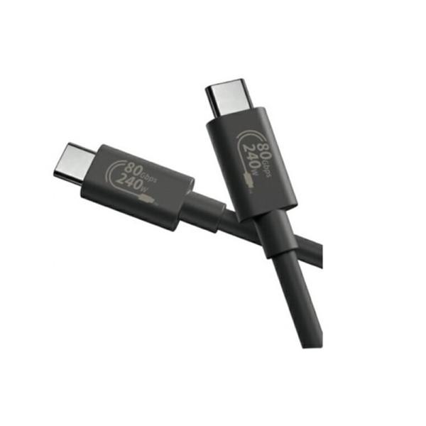 エレコム USB 80Gbps(USB4 Version2.0)認証ケーブル USB4-V2CCE10NBK ブラック・eMarker搭載・USB Power Delivery対応・3重シールドケーブル採用