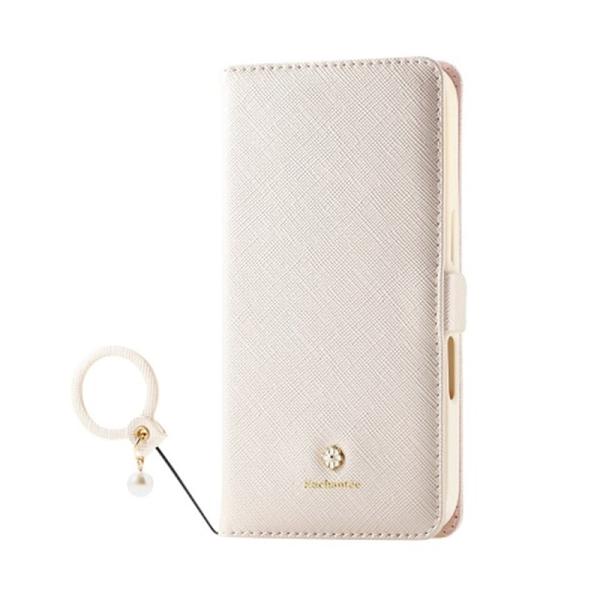 エレコム iPhone 16 &amp;me ソフトレザーケース 磁石付 フィンガーストラップ付 PM-A24APLFJM2WH ホワイト・目元や口元をチェックするのに便利なコンパクトミラーと、落下防止用のフィンガーストラップが付属した、&...