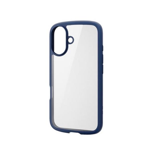 【発売日：2024年09月20日】エレコム iPhone 16対応 TOUGH SLIM LITE ハイブリッドケース PM-A24ATSLFCNV ネイビー・エアークッションを全周に配置・独自設計のエアークッションが衝撃を吸収・高硬度のポ...