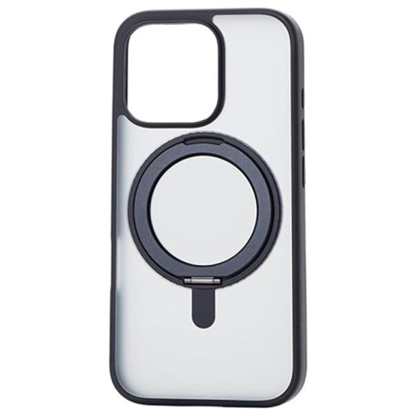 エレコム iPhone 16 Pro ハイブリッドケース MAGKEEP スタンド PM-A24CMAGSTBK ブラック・磁力装着タイプのワイヤレス充電器に対応した“MAGKEEP”シリーズ。背面に折り畳めるスリムなスタンドを装備し、動画...