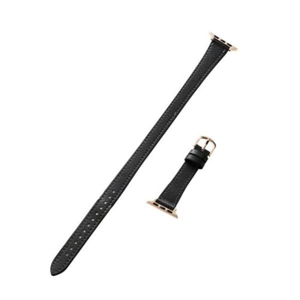 エレコム Apple Watch用 &amp;me ソフトレザーバンド AW-41BDLWJGY チャコールグレー【数量限定・未開封店頭在庫】・2重巻きで楽しめる・幅の狭いスリムスタイル・装着したまま確認・操作が可能