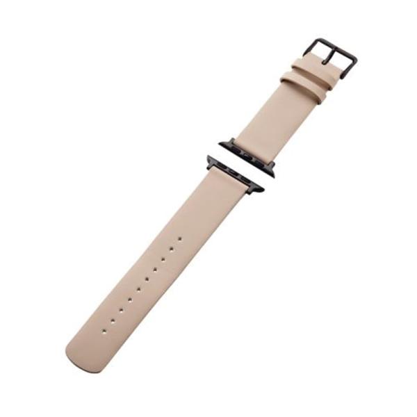 エレコム Apple Watch用 ソフトレザーバンド AW-45BDLGB グレージュ【数量限定・未開封店頭在庫】・なめらかで肌なじみの良い上質なソフトレザーを採用・シンプルデザイン・装着したまま確認・操作が可能
