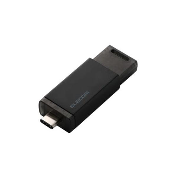 エレコム USB Type-C(TM)コネクター対応外付けポータブルSSD ESD-ESK0250GBK ブラック　SSD：250GB・ノック式×シャッター機構で安心して使えるスティック型ＳＳＤ・キャップレスでキャップ紛失の心配がない・読み...
