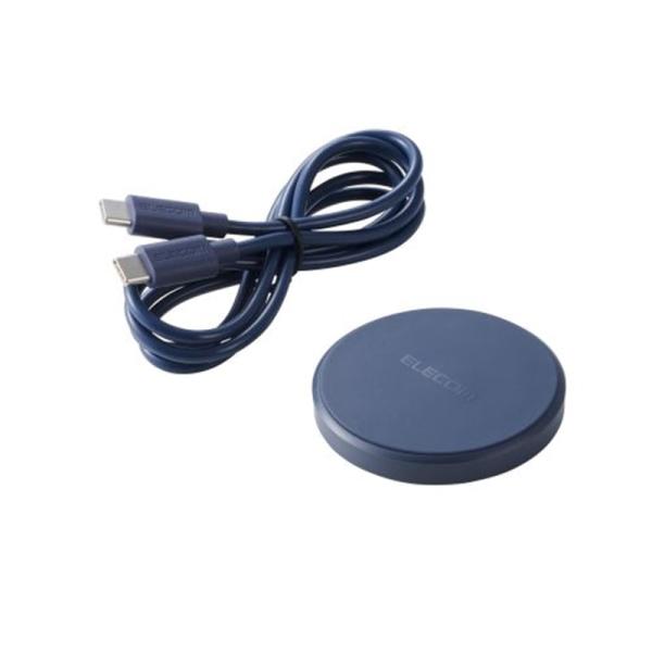 エレコム コンパクトQi規格(EPP)対応ワイヤレス充電器(12W・卓上) W-QA28NV ネイビー【数量限定・未開封店頭在庫】・Qi規格ワイヤレス充電器・ワイヤレス充電対応機器の充電可能・最大出力12W