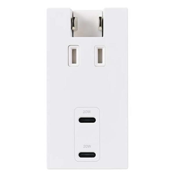 エレコム コンセント直挿しUSBタップ(20W/C×2) T-U06-1C2WH ホワイトお取寄せの場合の納期目安：7月上旬以降（4/30現在）・ACアダプター不要・スマートフォンやタブレットなどの充電を、これ1台で・1つのAC差込口、2つ...