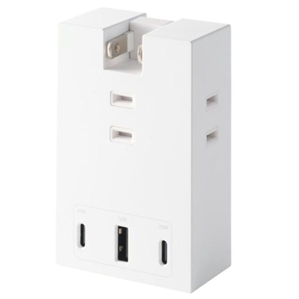 エレコム コンセント直挿しUSBタップ(20W/A×1+C×2) T-U07-3AC2WH ホワイトお取寄せの場合の納期目安：3月中旬以降（2/20現在）・ACアダプター不要・スマートフォンやタブレットなどの充電を、これ1台で・3つのAC差...