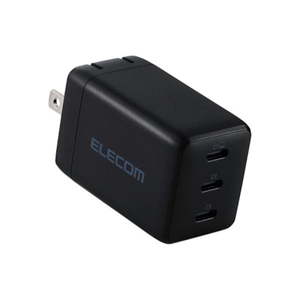 エレコム USB Power Delivery 67W AC充電器(C×3) MPA-AC11267BK ブラック・スマホ・ワイヤレスイヤホン・ノートパソコンを3台同時充電可能・USB Type-C(TM)×3ポートを搭載したAC充電器・U...