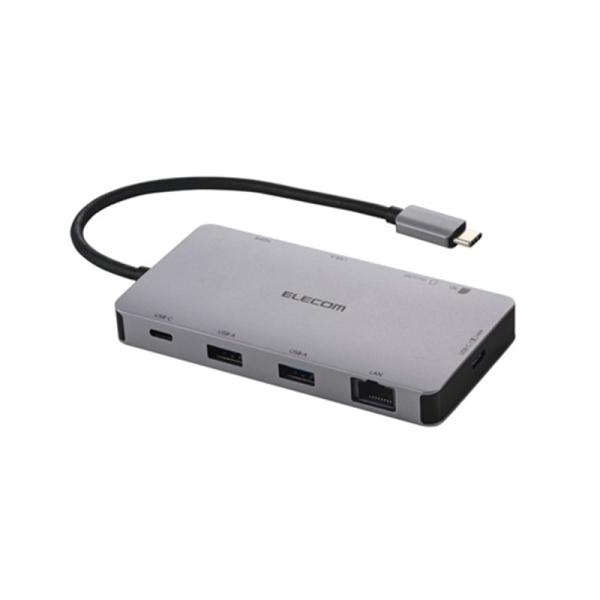 エレコム ドッキングステーション9in1（USB PD3.1対応） DST-090BP1SV シルバーお取寄せの場合の納期目安：6月上旬以降（4/9現在）・9ポート搭載USB Type-C接続ドッキングステーション・USB Power De...