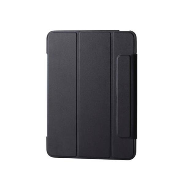 エレコム 11インチiPad Air(M3/M2)対応 フラップケース TB-A25MWVFCBK ブラック・薄型軽量×背面クリア・2つのスタンド角度を選べる・画面スリープON/OFF対応