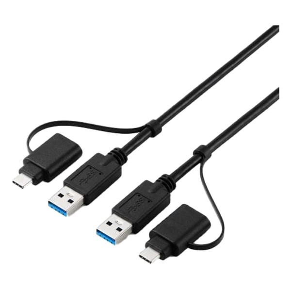 エレコム USB Type-C(TM)変換アダプター付きリンクケーブル(USB3.0) UC-TV8BK ブラック・パソコン間のデータ移行がラクラク・ネットワーク環境不要・USB Type-C(TM)変換アダプター付き