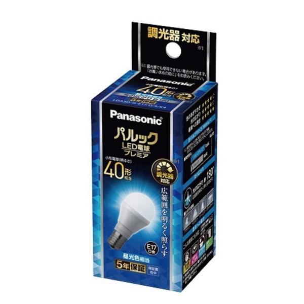 【発売日：2023年06月21日】Panasonic（パナソニック） パルック LED電球 プレミア 4.9W(昼光色相当) 調光器対応 LDA5DGE17DSK4 40形相当/E17口金・調光器対応の広配光タイプ（光の広がり約180度）・...