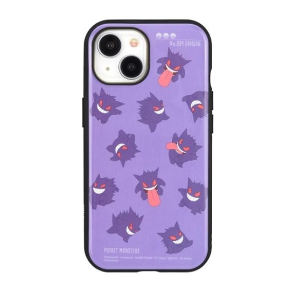 グルマンディーズ iPhone 15/14/13用ケース POKE-866B ゲンガー【数量限定・未開封店頭在庫】・PC+TPU一体成型のハイブリッド構造・耐衝撃タイプ・持ちやすさを追求した形状