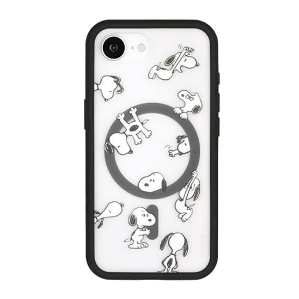 【発売日：2025年03月11日】グルマンディーズ ピーナッツ スヌーピー IIIIfit プランプフレーム iPhone16e 対応 ケース SNGG-123A スヌーピー・背面は傷や指紋がつきにくいマットクリア仕様・ぷっくり膨らんだフチ...
