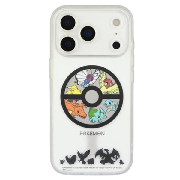 グルマンディーズ ポケットモンスター IIIIfit プランプフレーム iPhone17 Pro MagSafe 対応 ケース PKE-29CL クリア・背面にはクリア素材を使用・ストラップホール、充電コネクタ、各種ボタン対応・MagSaf...