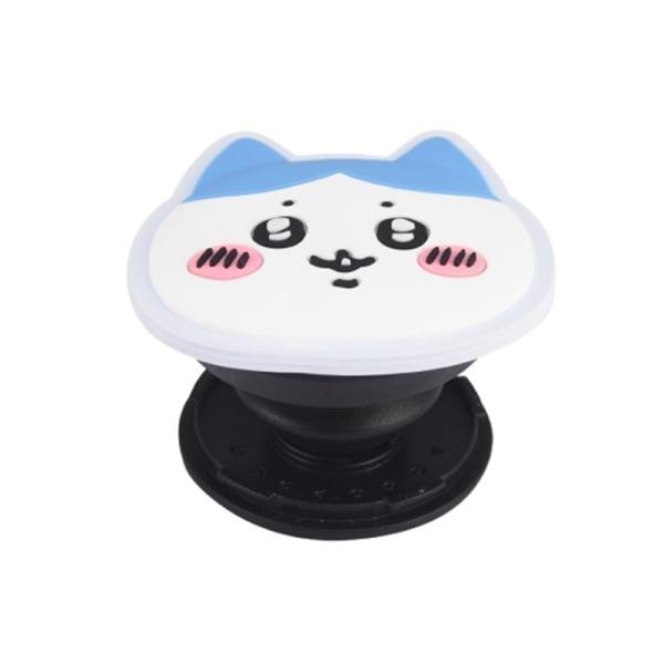 グルマンディーズ ちいかわ ダイカット ソフト POCOPOCO CK-01B ハチワレ【数量限定・未開封店頭在庫】・スマートフォンの背面に貼り付けるアクセサリ・持ちやすさ向上、スタンドとしても利用可能・広く平らなプラスチック面に貼付可能