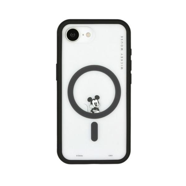【発売日：2025年03月10日】グルマンディーズ IIIIfit プランプフレーム iPhone16e対応 ハイブリッドケース DNG-248MK ミッキーマウス【数量限定・未開封店頭在庫】・裏面にPC、側面全体にTPU素材(熱可塑性ポリ...